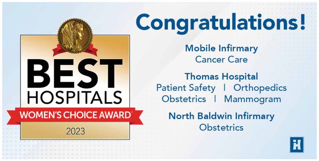 Infirmary Health Locations Named To Women’s Choice List
