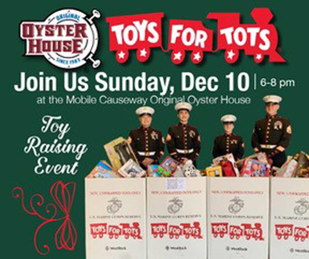 Original Oyster House Hosting Toys For Tots Event